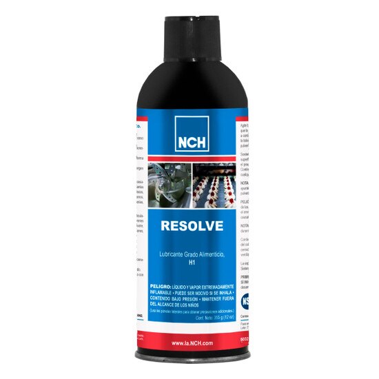RESOLVE - Lubricante transparente grado alimenticio en aerosol NSF H1